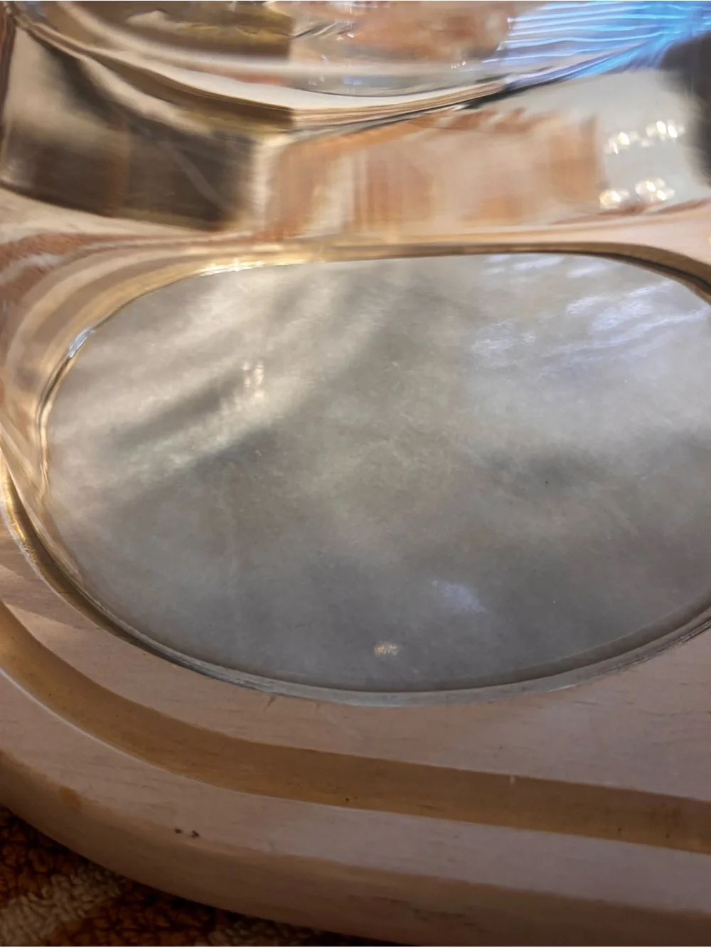 Dolphin | Dining | Clear Glass Cheese Dome With Light Wood Serving ...